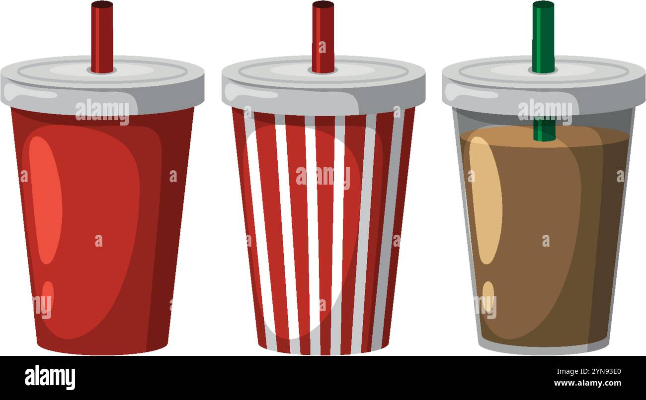 The three cups Stock Vector Images - Alamy
