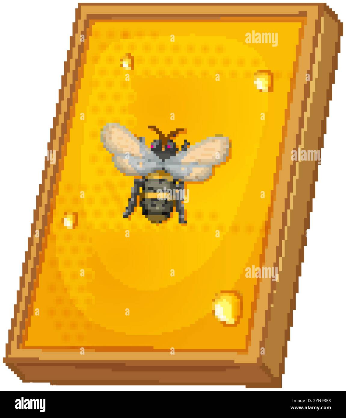 A bee on a honeycomb background in a frame Stock Vector Image & Art - Alamy