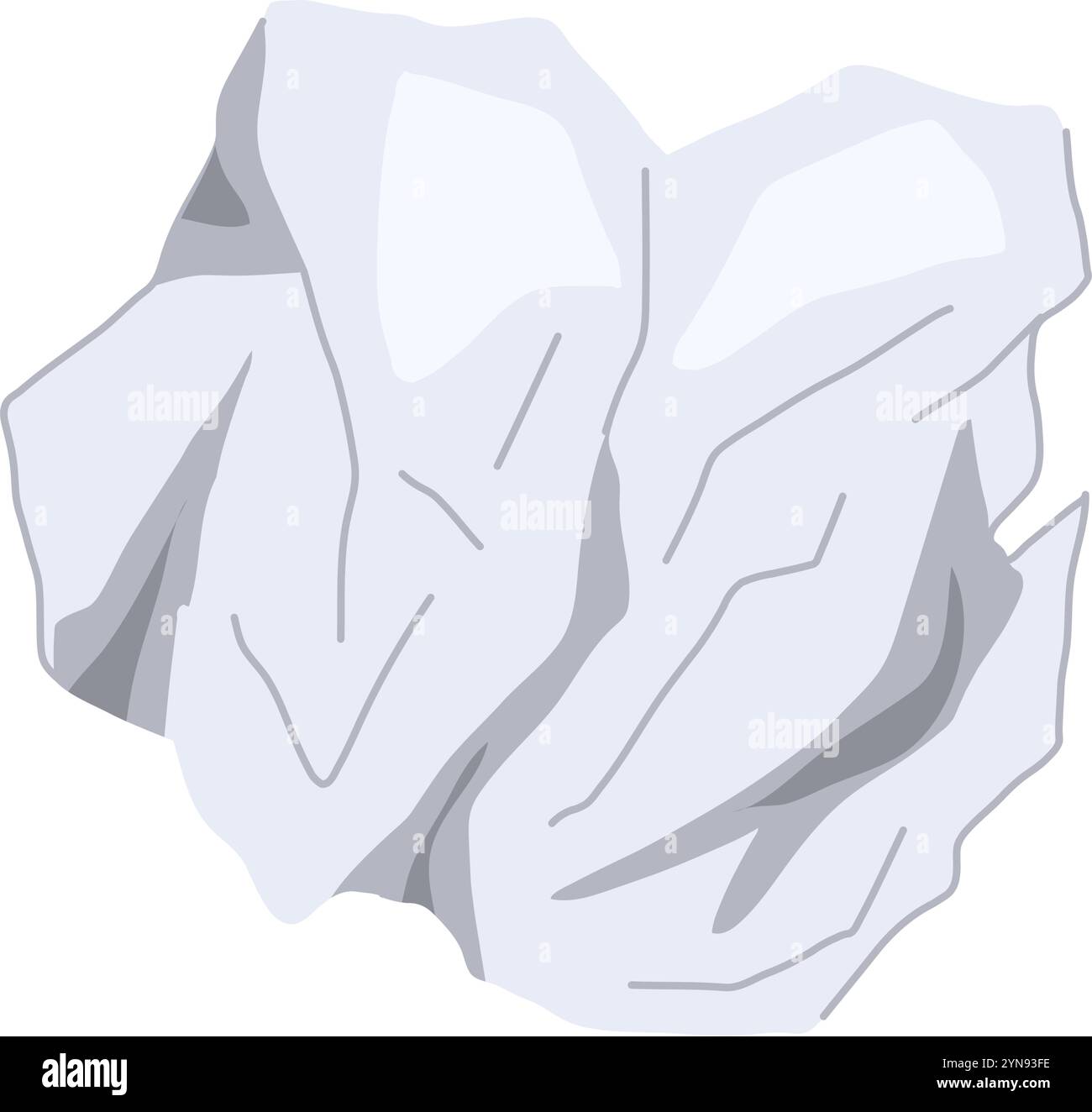 bin crumpled paper balls cartoon vector illustration Stock Vector Image ...