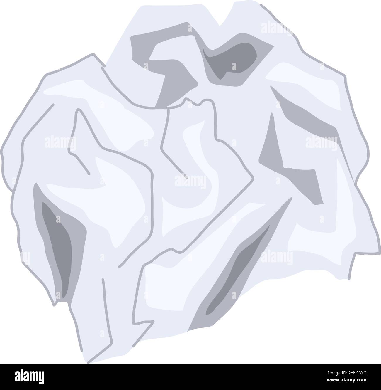 discard crumpled paper balls cartoon vector illustration Stock Vector ...