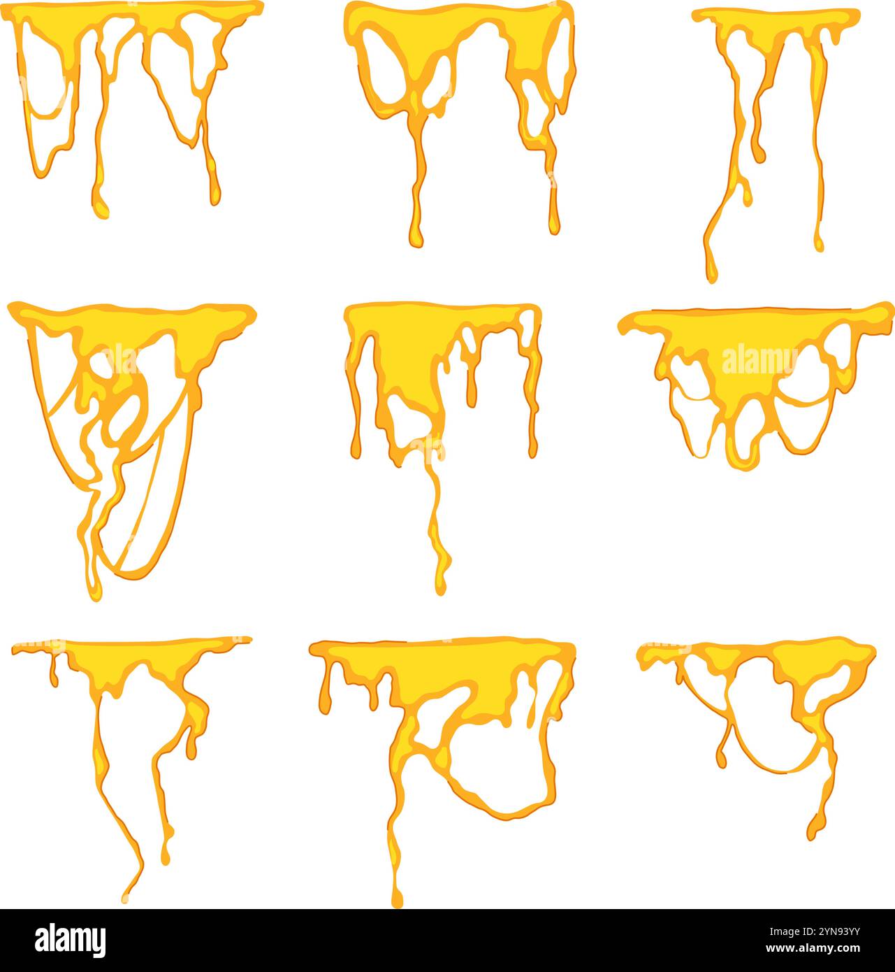 dripping oil stain set cartoon vector illustration Stock Vector Image ...