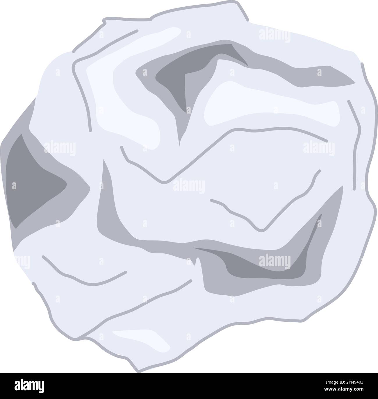 flatten crumpled paper balls cartoon vector illustration Stock Vector ...