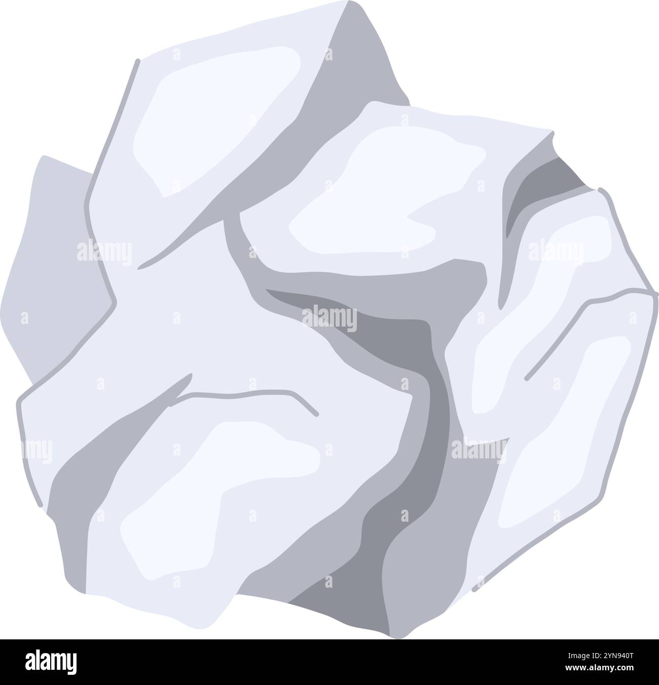 wrinkled crumpled paper balls cartoon vector illustration Stock Vector ...