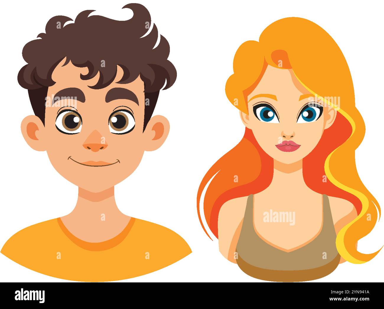 Cartoon characters with happy expressions Stock Vector Image & Art - Alamy