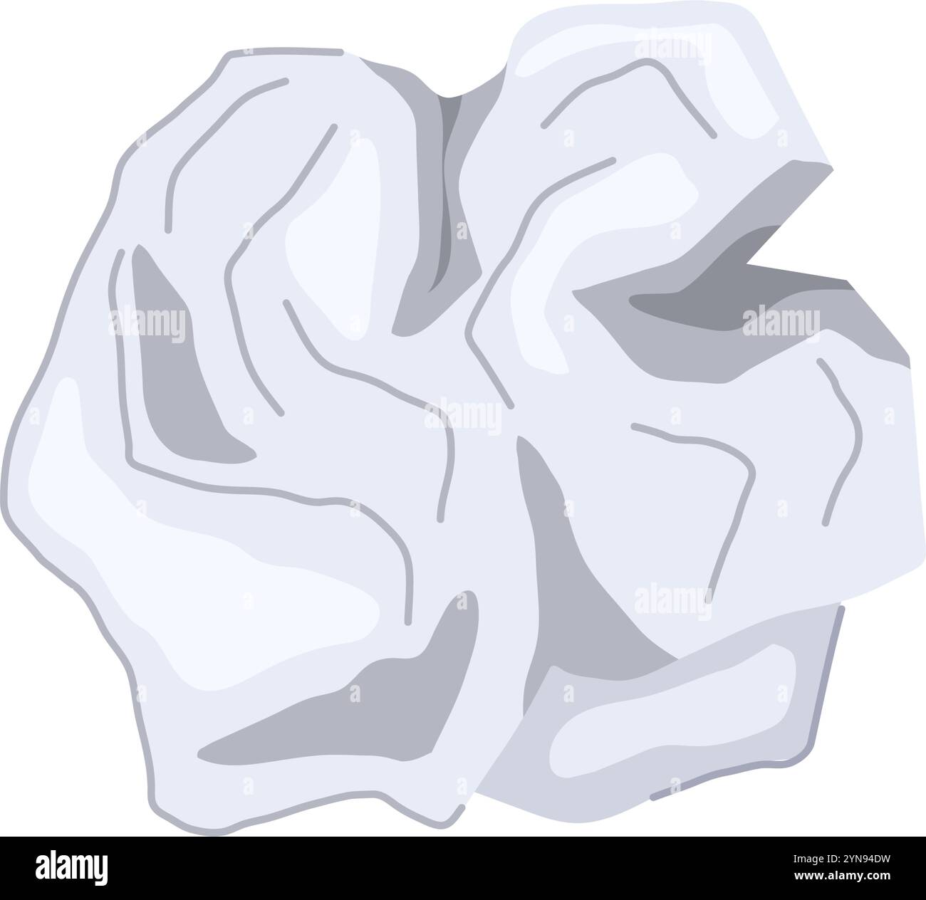 garbage crumpled paper balls cartoon vector illustration Stock Vector ...