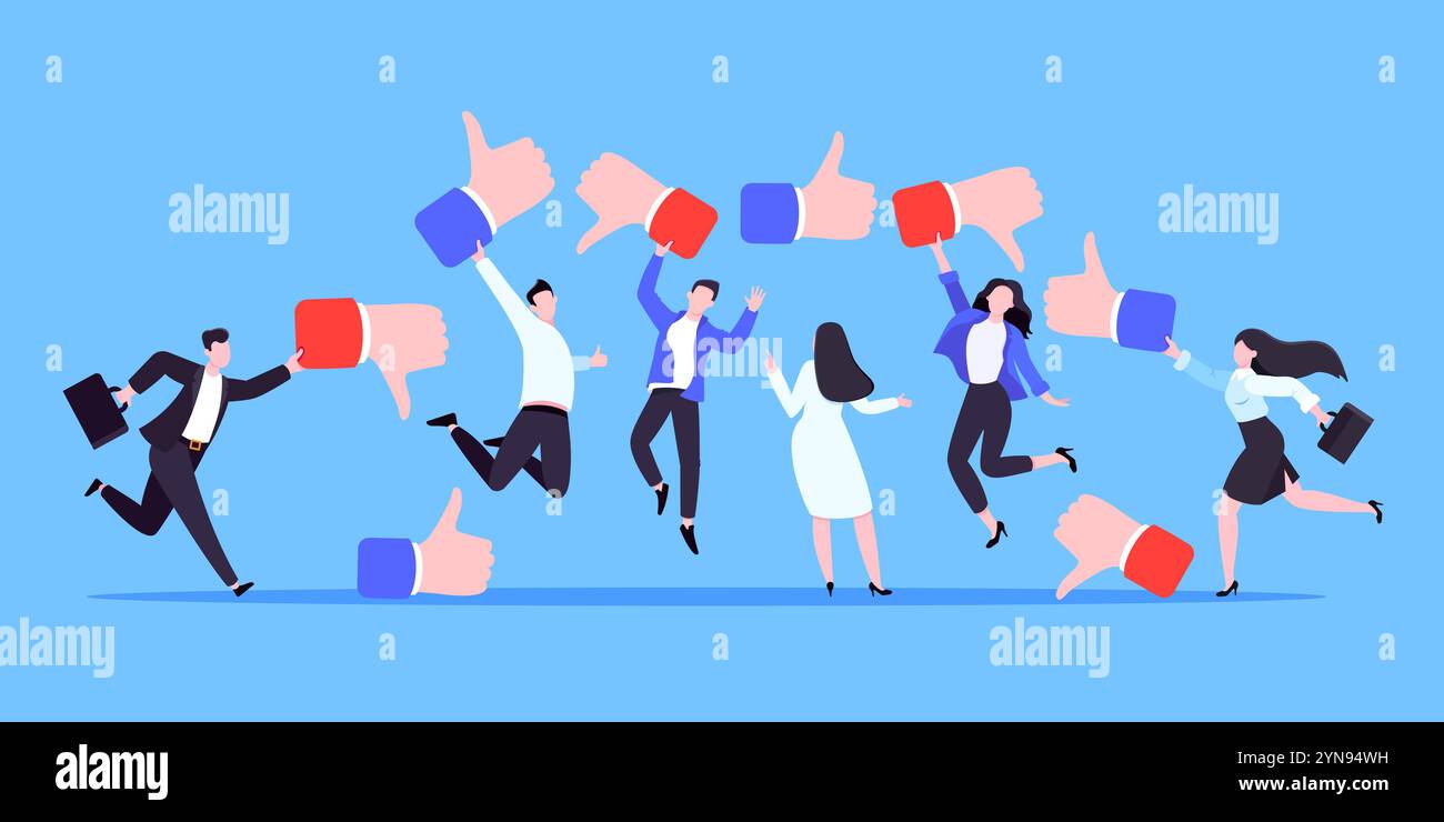 Customer feedback, employee or client satisfaction rating review with ...