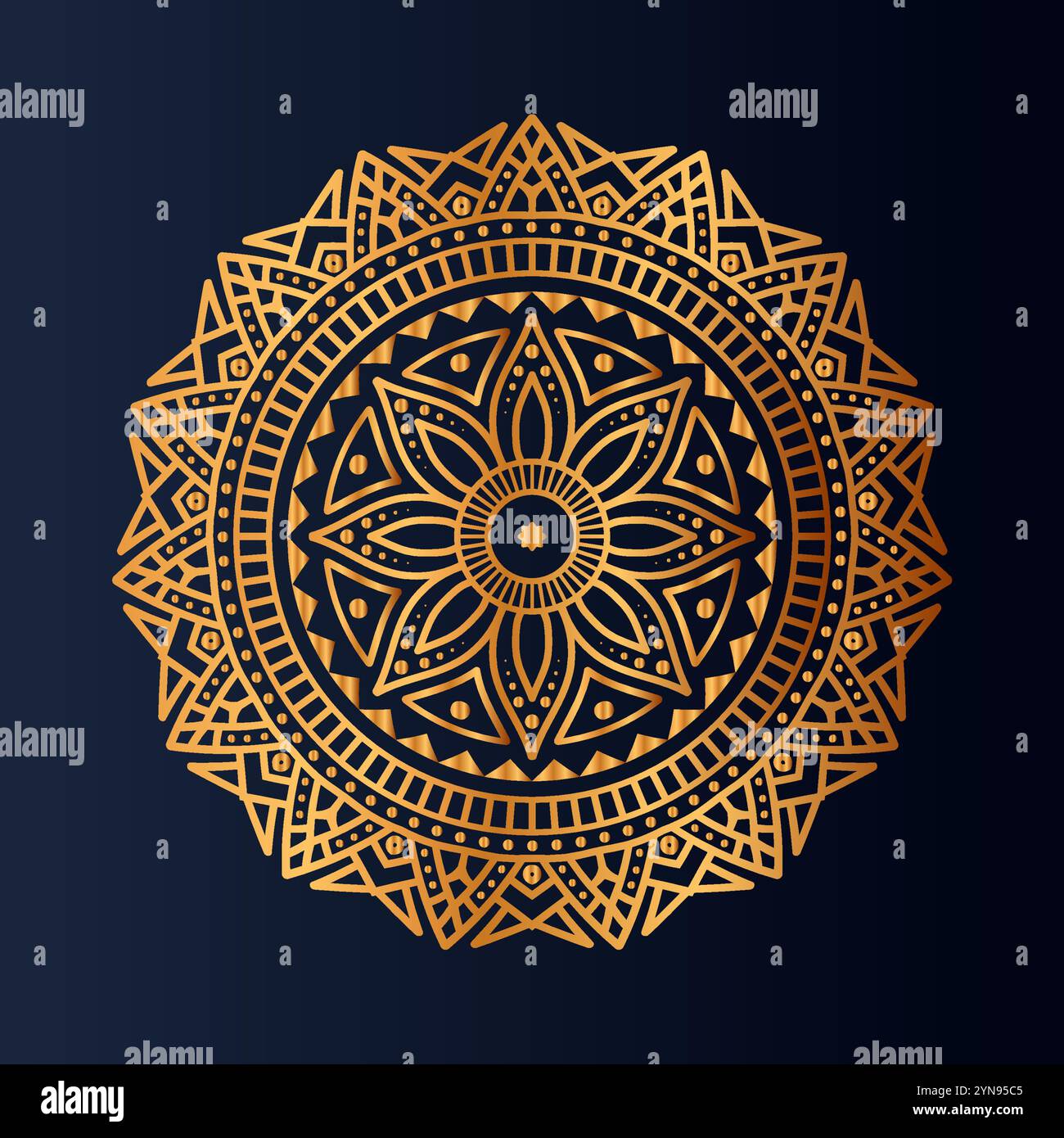 Gold Mandala ethnic decorative elements, Islam, Arabic, Indian ottoman ...