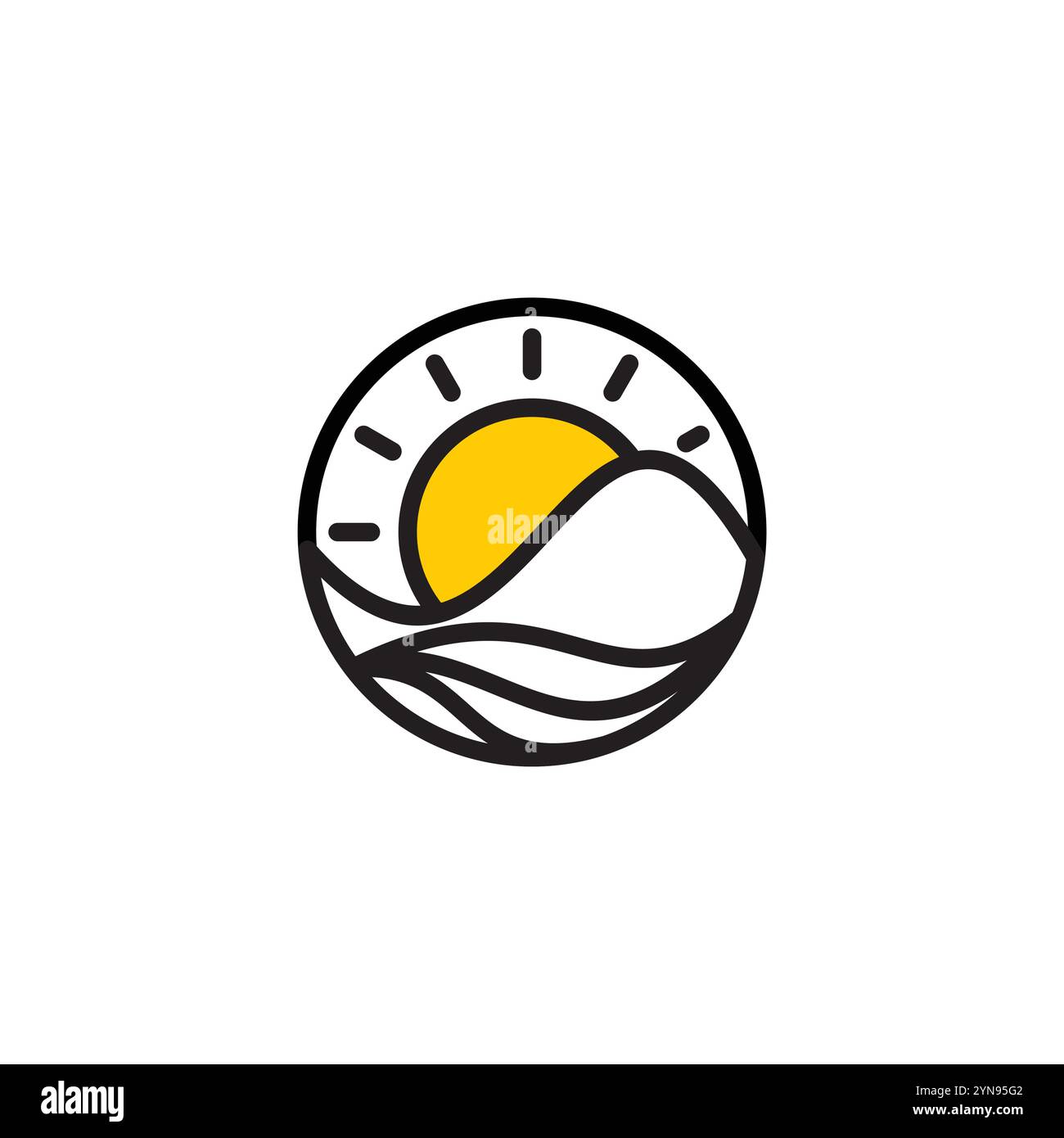 Sunrise sea golden gold Stock Vector Images - Alamy