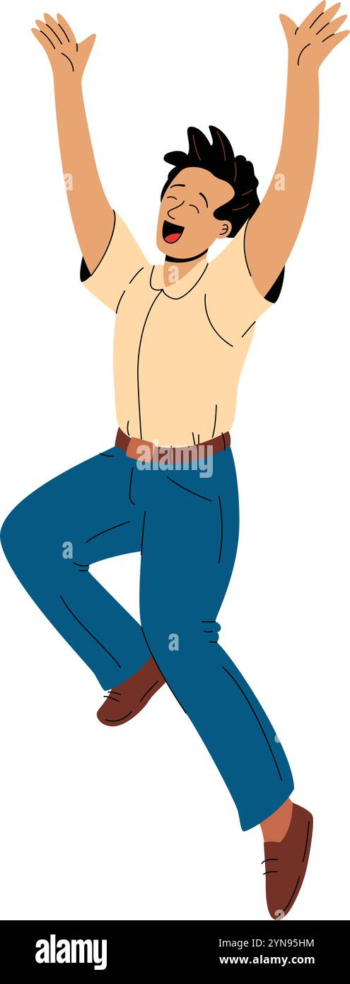 Individual celebrating Stock Vector Images - Alamy