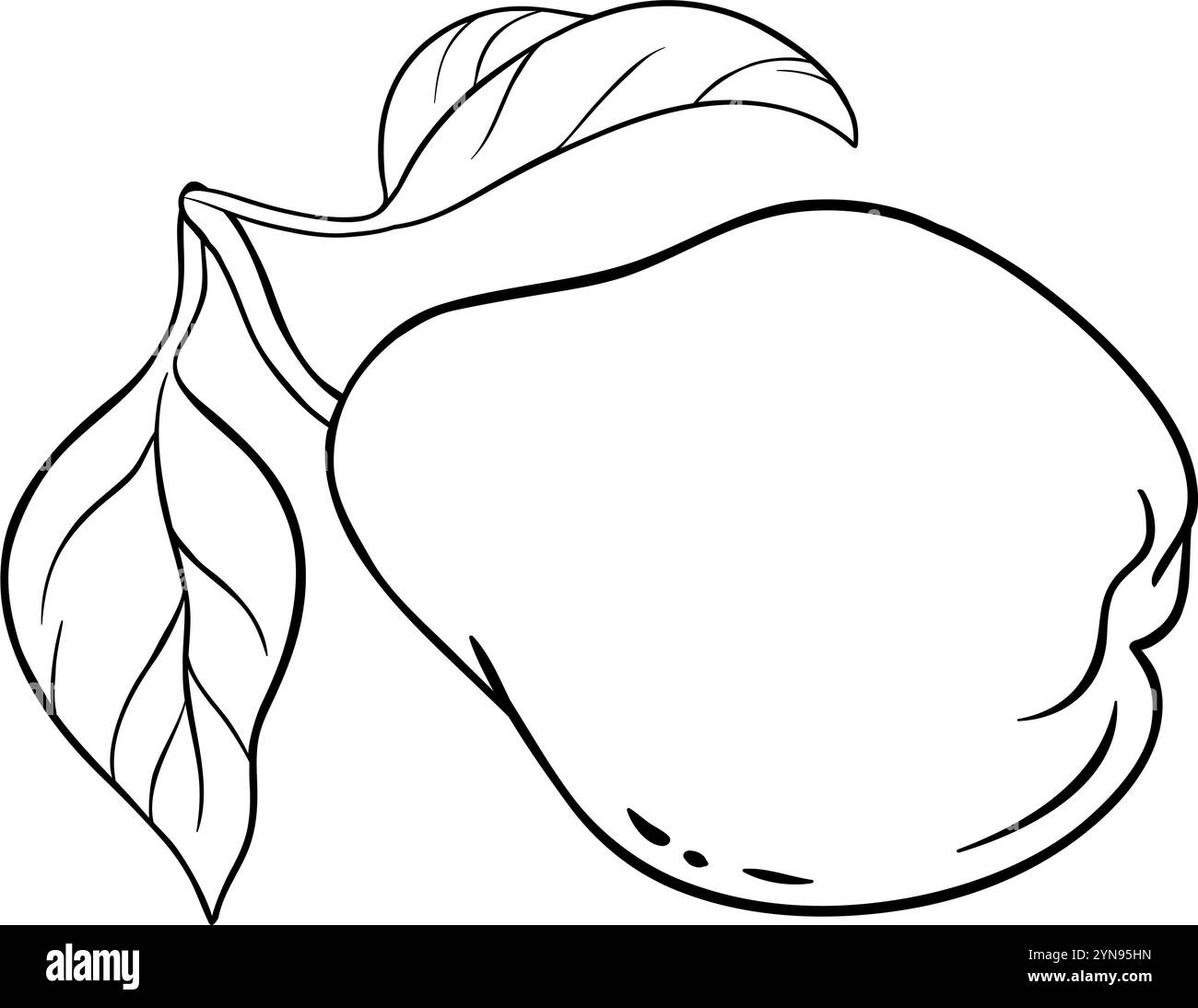 Pear Fruit Isolated Outline Illustration Stock Vector Image & Art - Alamy