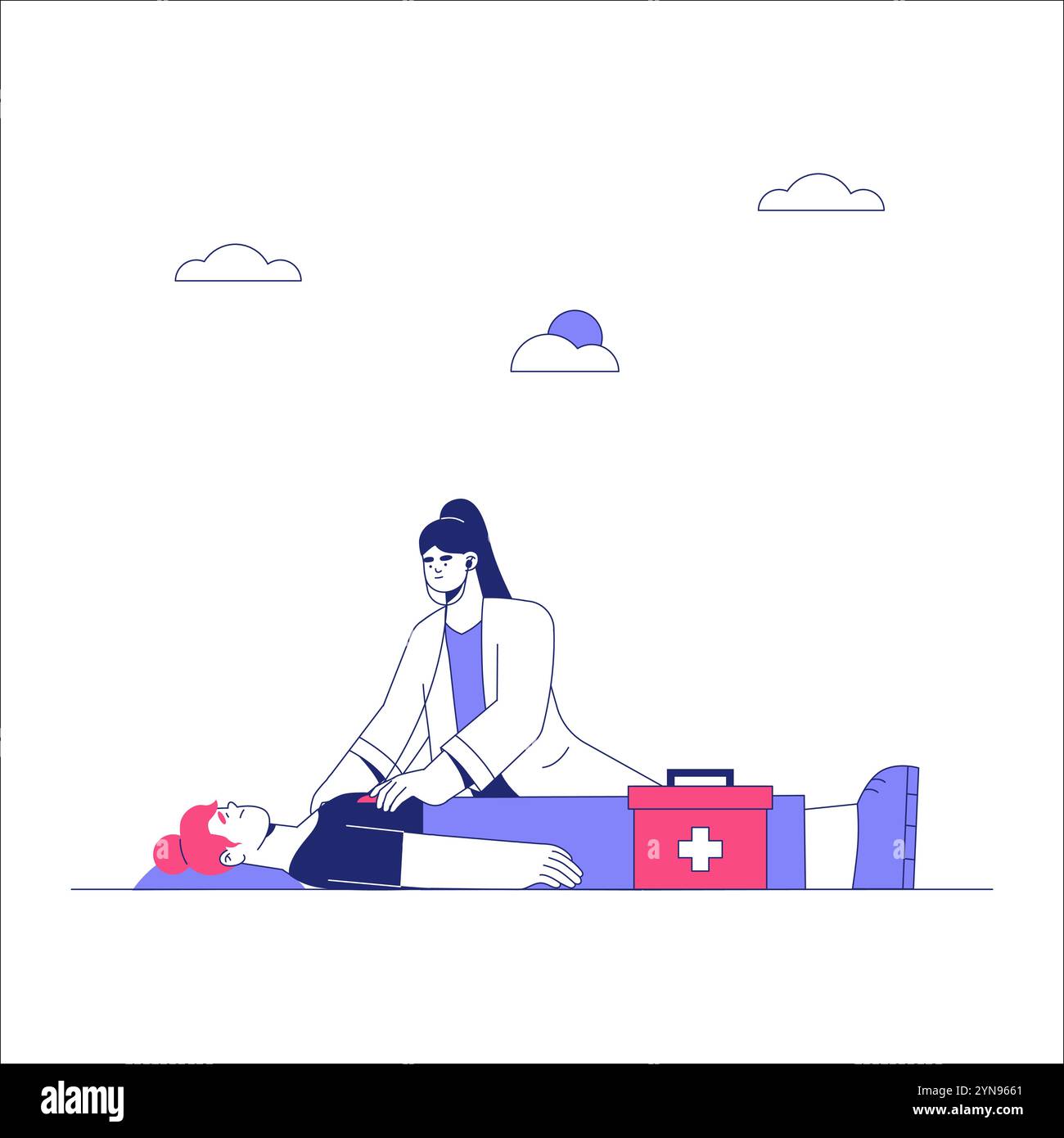 Cpr practice Stock Vector Images - Alamy