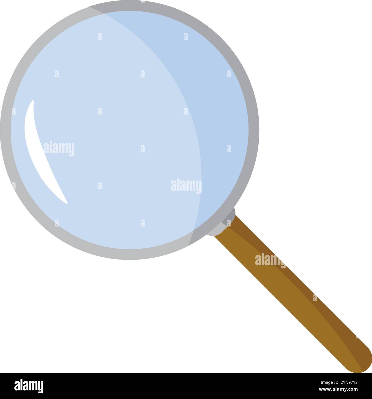 Illustration of a magnifying glass icon. Magnifying glass zoom icon ...