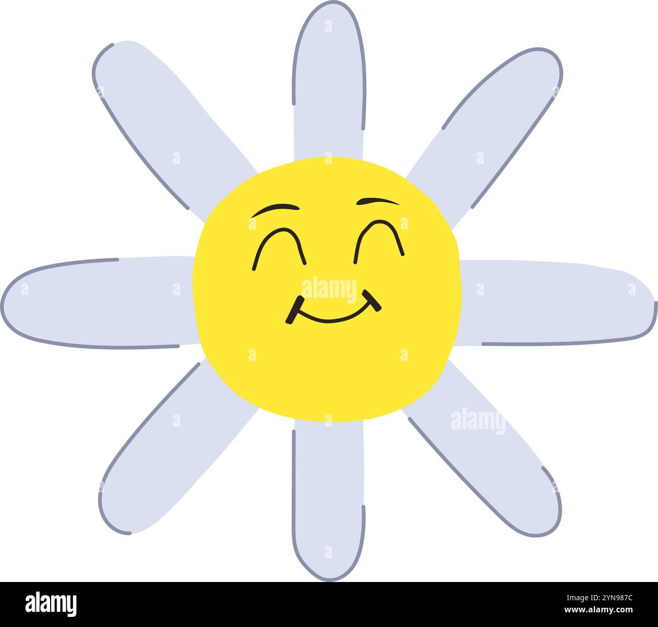 plant flower face cartoon vector illustration Stock Vector Image & Art ...