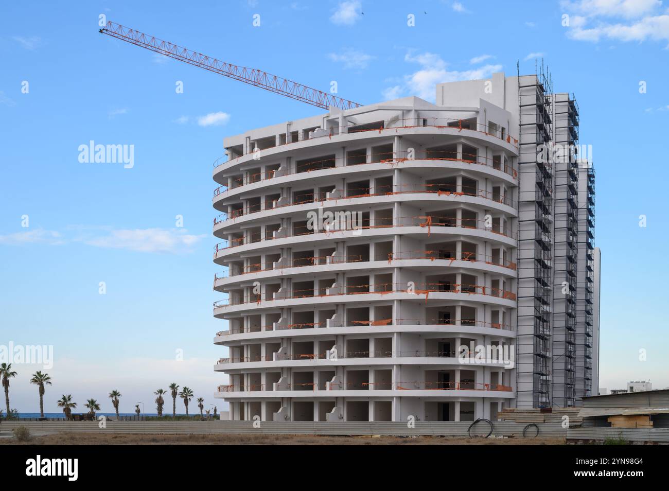 A coastal construction site reveals a new architectural design being ...