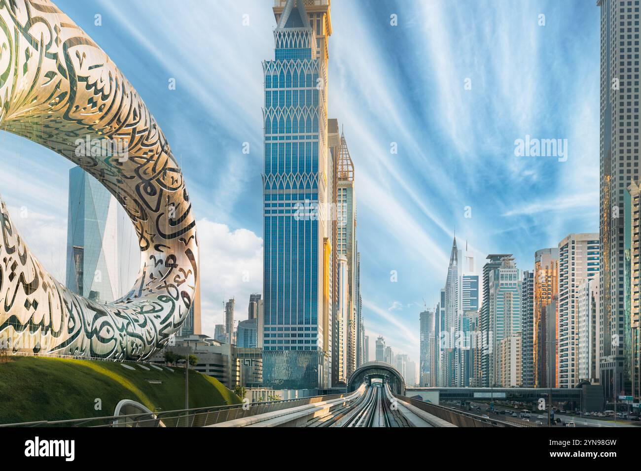 Museum Of Future. Night View. Unique Futuristic Design. Dubai, Uae ...