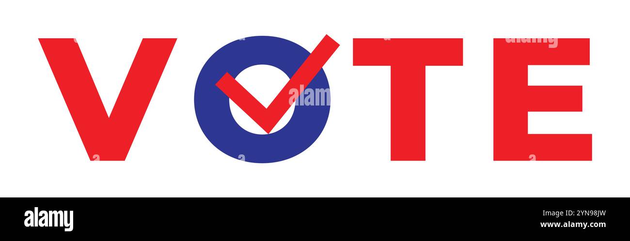Vote word with checkmark symbol inside Stock Vector Image & Art - Alamy