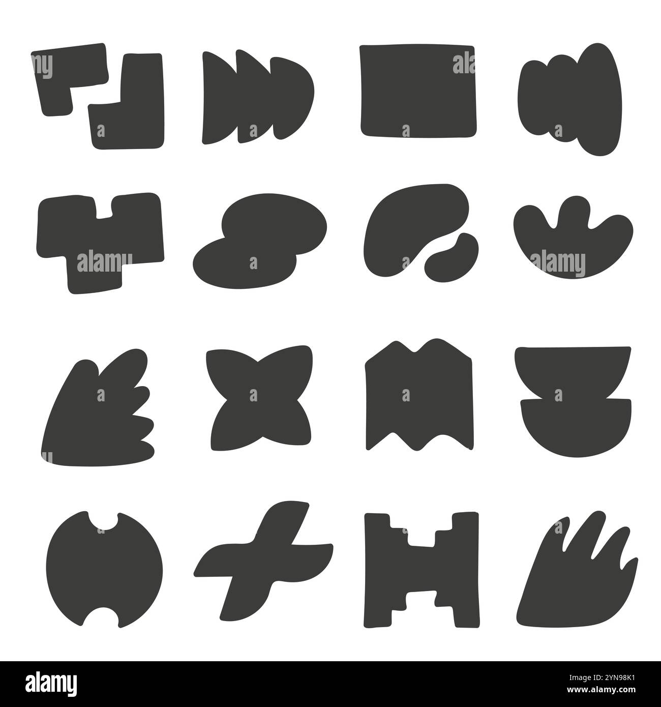 Brutalist abstract shape sticker Stock Vector Images - Alamy