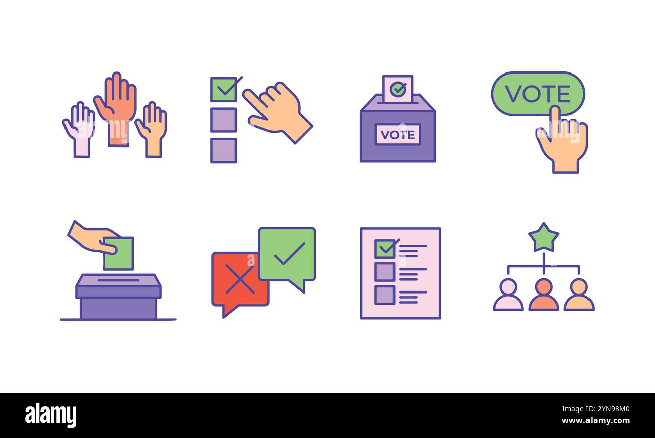 Vote symbol collection Stock Vector Image & Art - Alamy