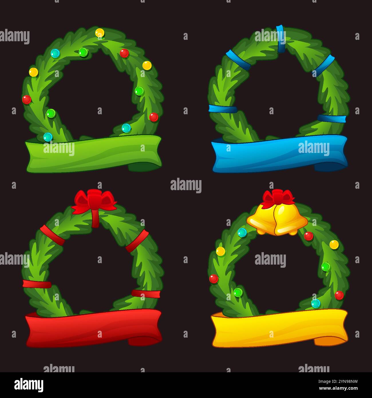 Green red door frames Stock Vector Images - Alamy