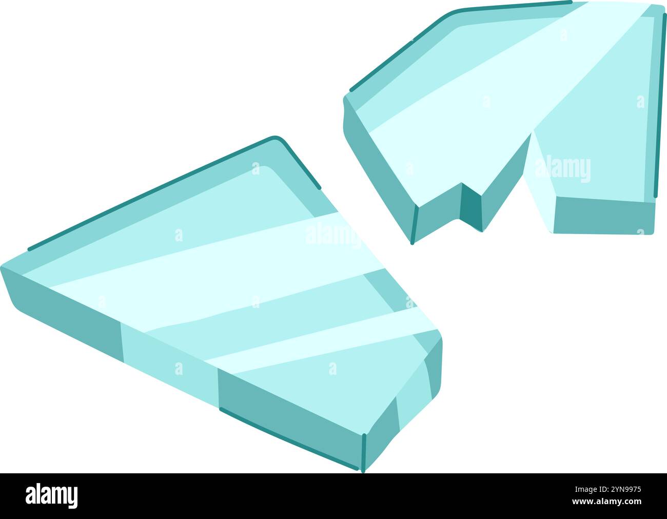 splinter glass broken shard cartoon vector illustration Stock Vector ...