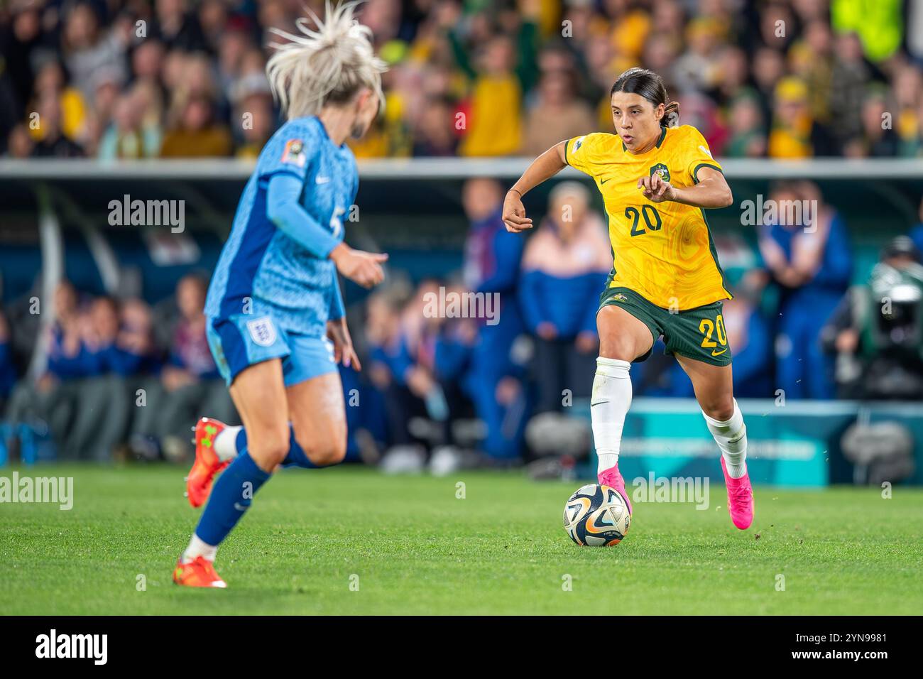 Australian Matilda Sam Kerr seen in action during the FIFA World Cup ...