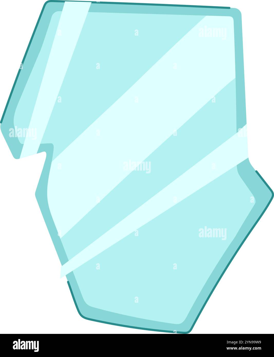sharp glass broken shard cartoon vector illustration Stock Vector Image ...