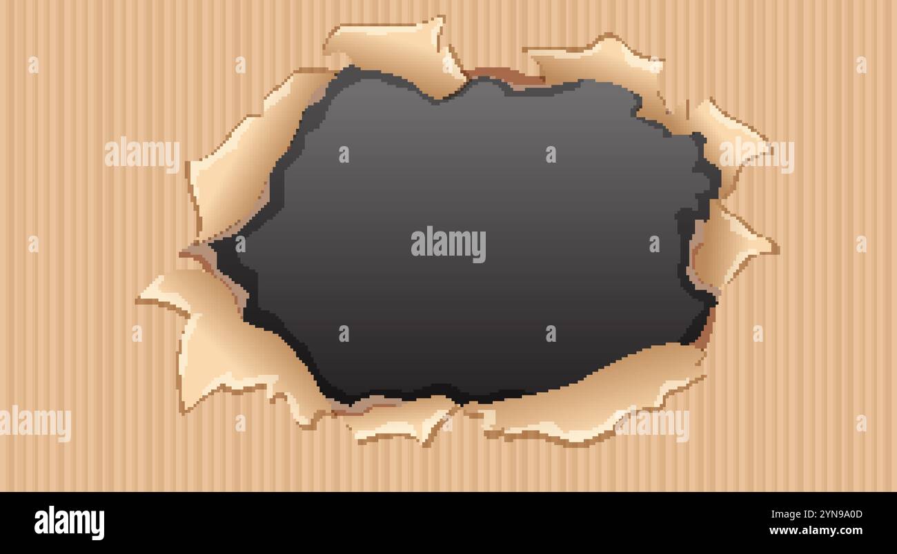 Ripped paper revealing a dark, empty space Stock Vector Image & Art - Alamy