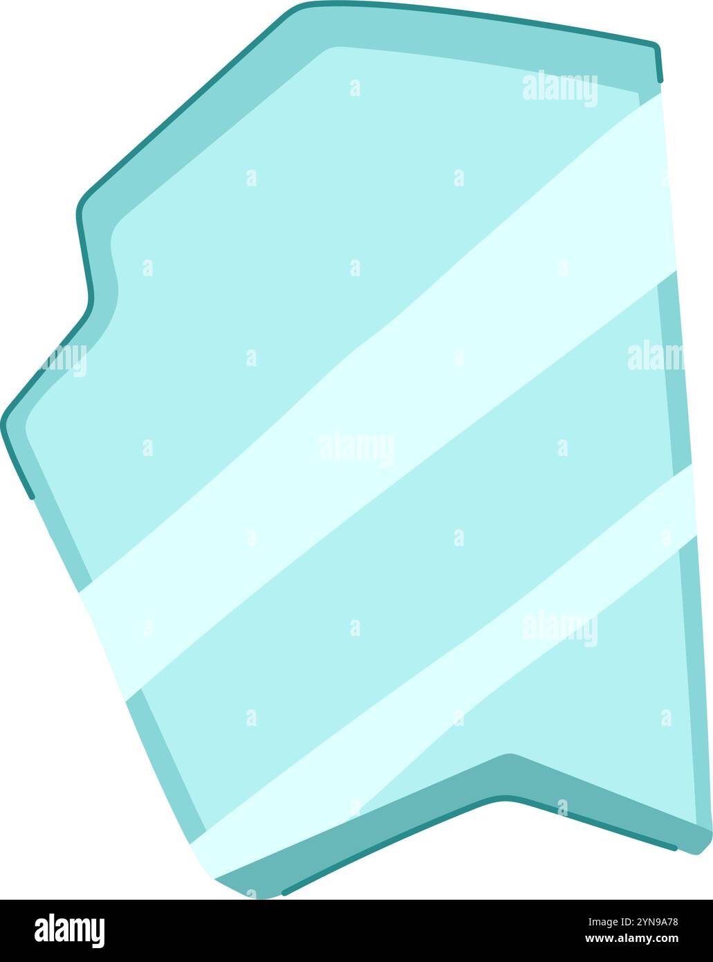 jagged glass broken shard cartoon vector illustration Stock Vector ...