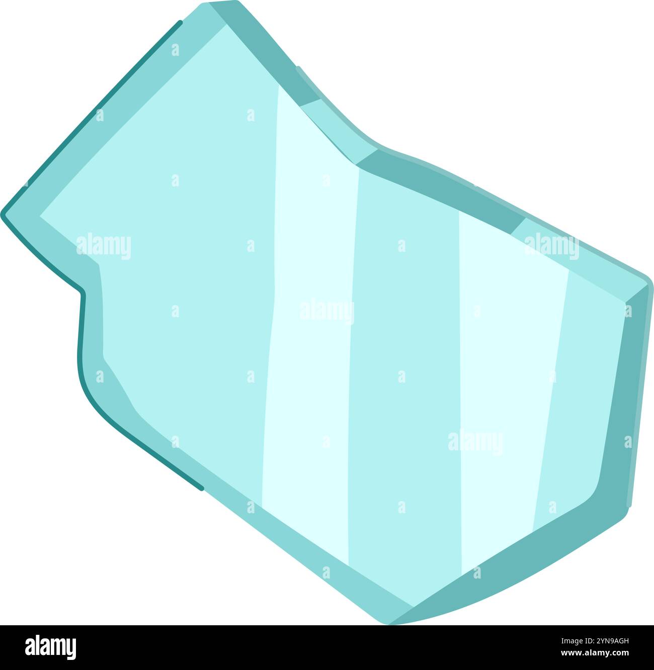 fracture glass broken shard cartoon vector illustration Stock Vector ...