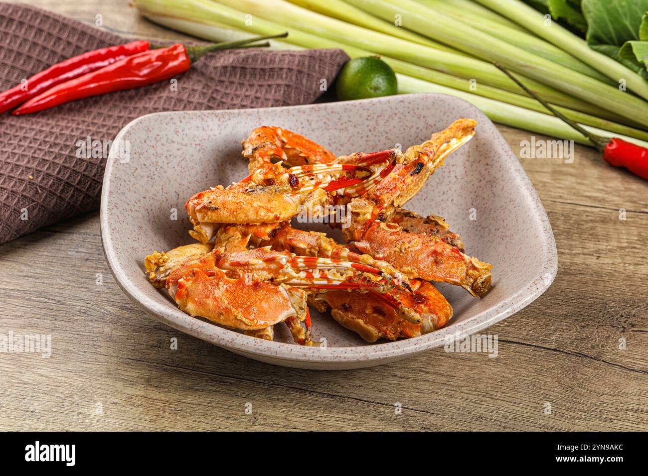 Delicous steamed Spider crab Claws snack Stock Photo - Alamy