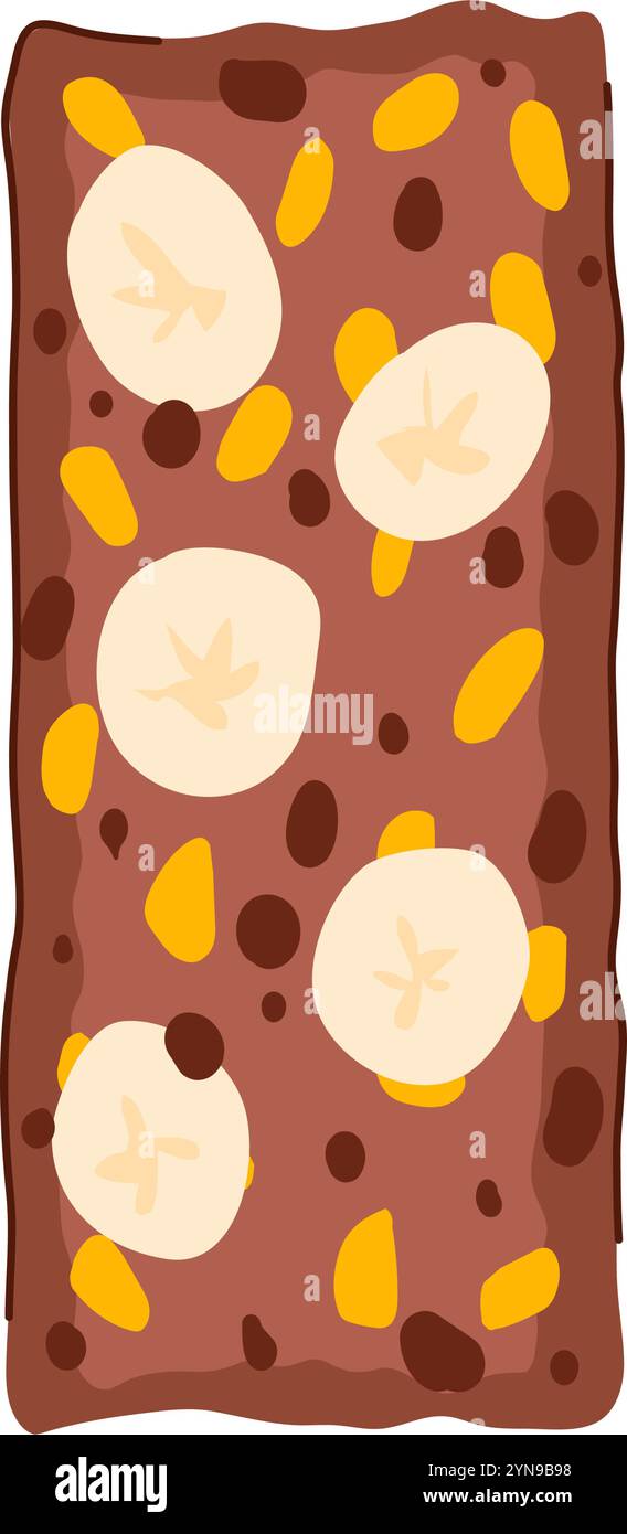 nuts granola bar cartoon vector illustration Stock Vector Image & Art ...