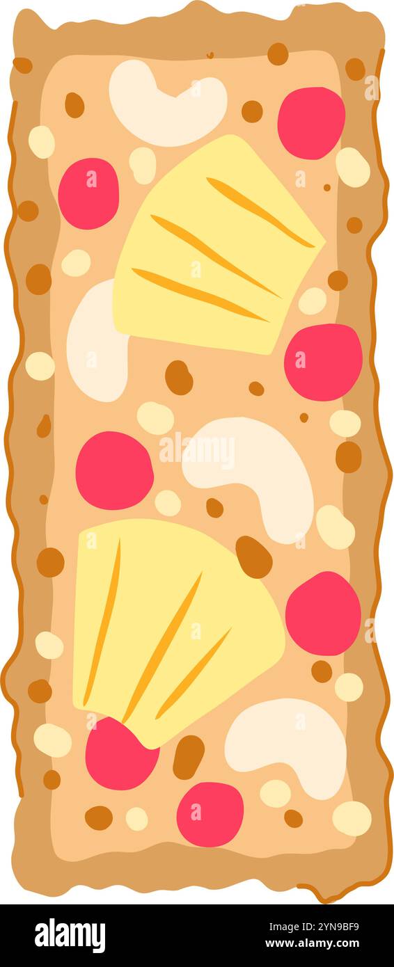 chocolate granola bar cartoon vector illustration Stock Vector Image ...