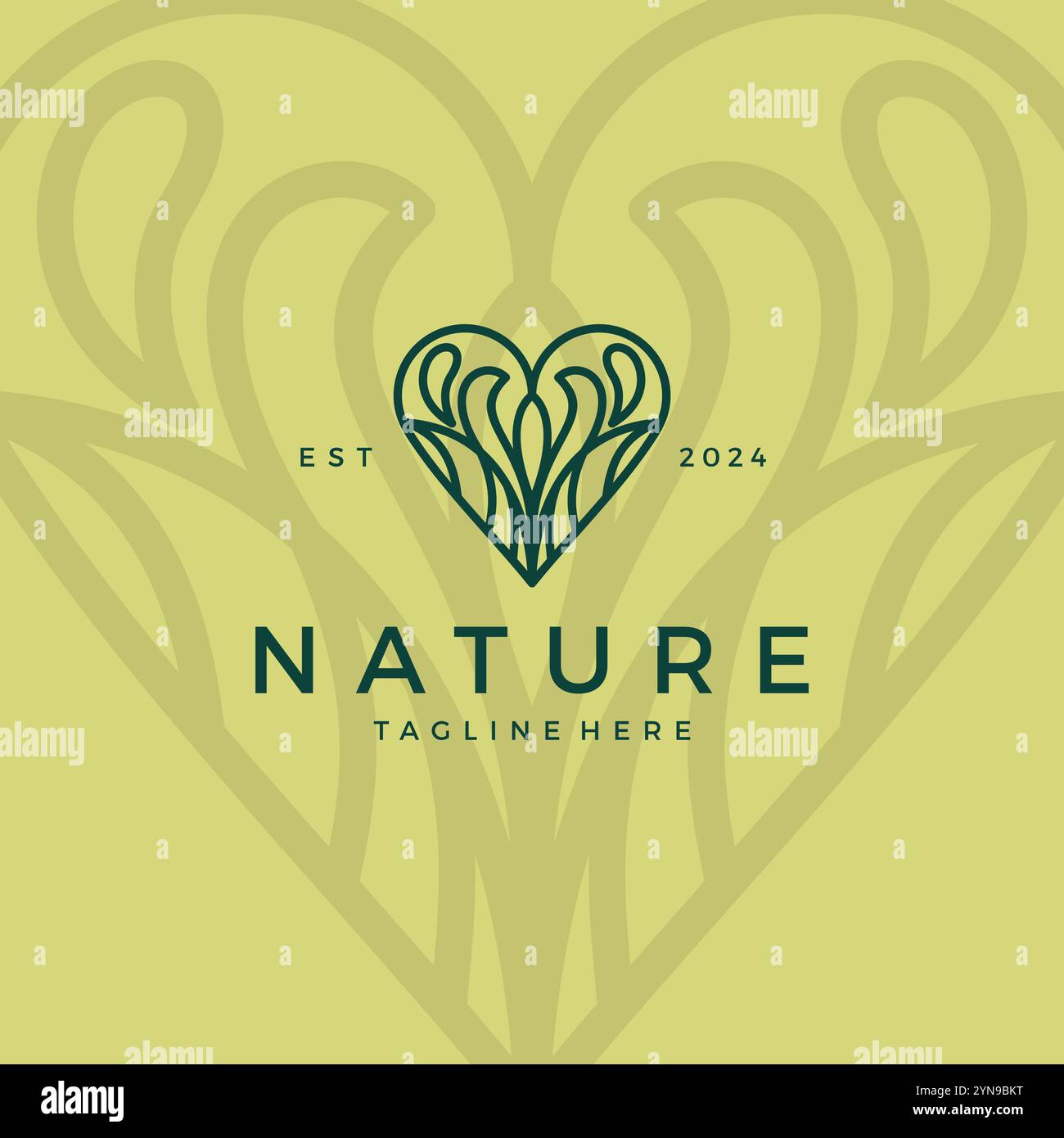 Love Nature Logo Icon Vector. Organic Symbol Stock Vector Image & Art ...