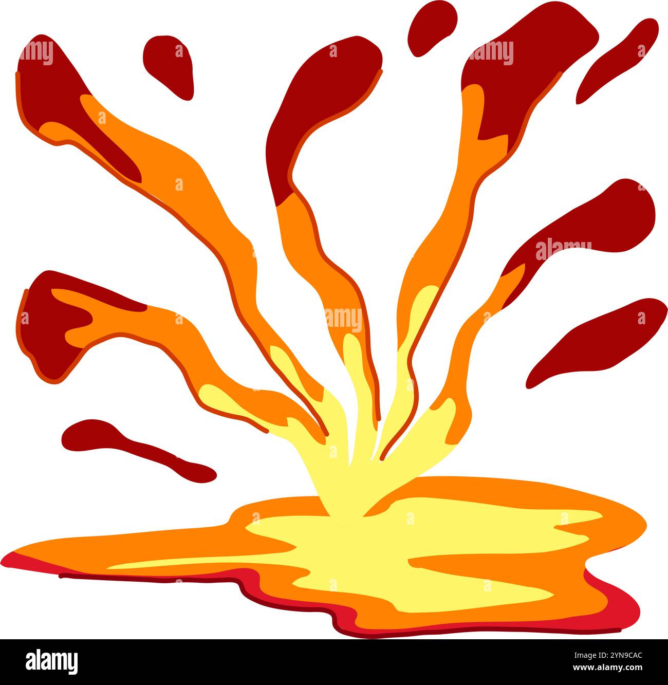 flow liquid lava cartoon vector illustration Stock Vector Image & Art ...