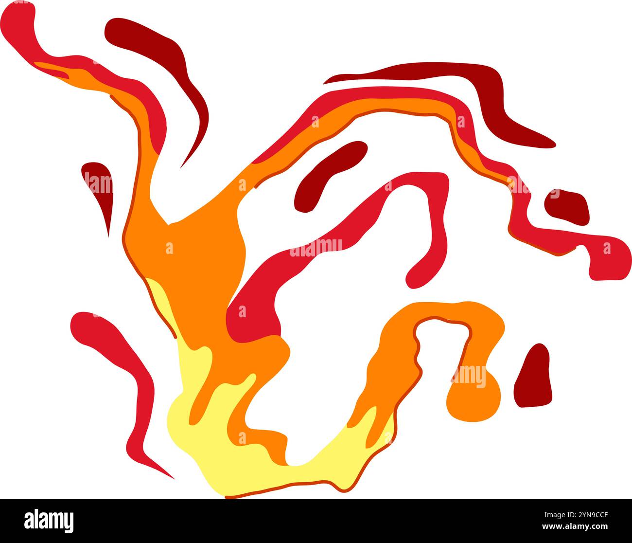heat liquid lava cartoon vector illustration Stock Vector Image & Art ...