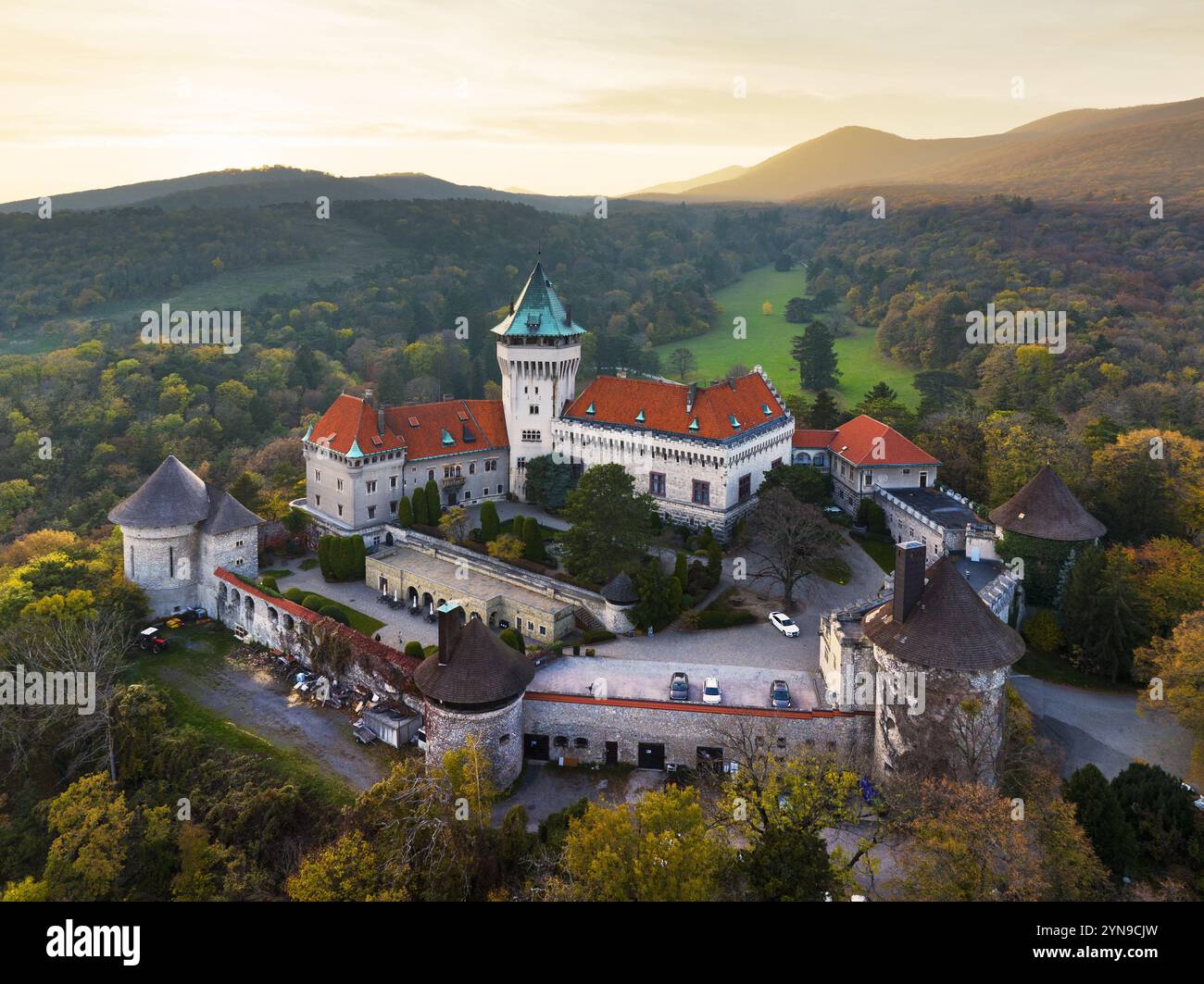 Aerial view smolenice castle hi-res stock photography and images - Alamy