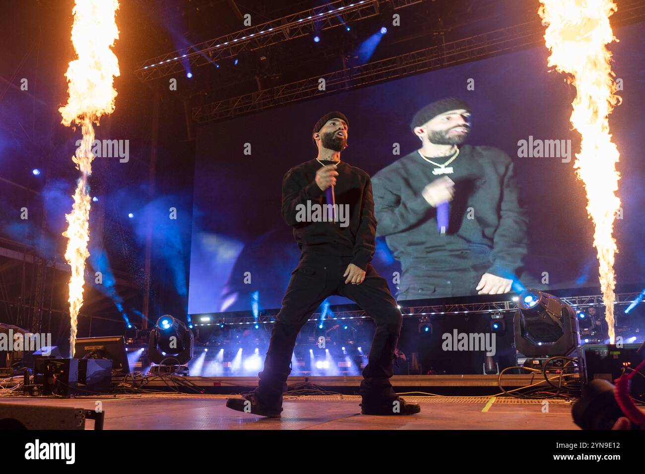 American singer Arcangel performs during the Coca-Cola Flow Fest music ...