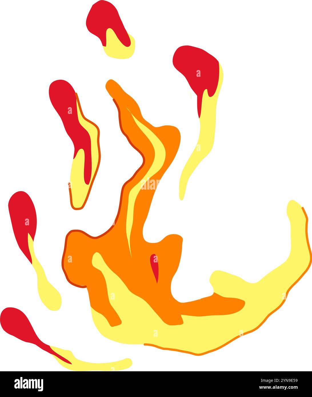 destruction liquid lava cartoon vector illustration Stock Vector Image ...