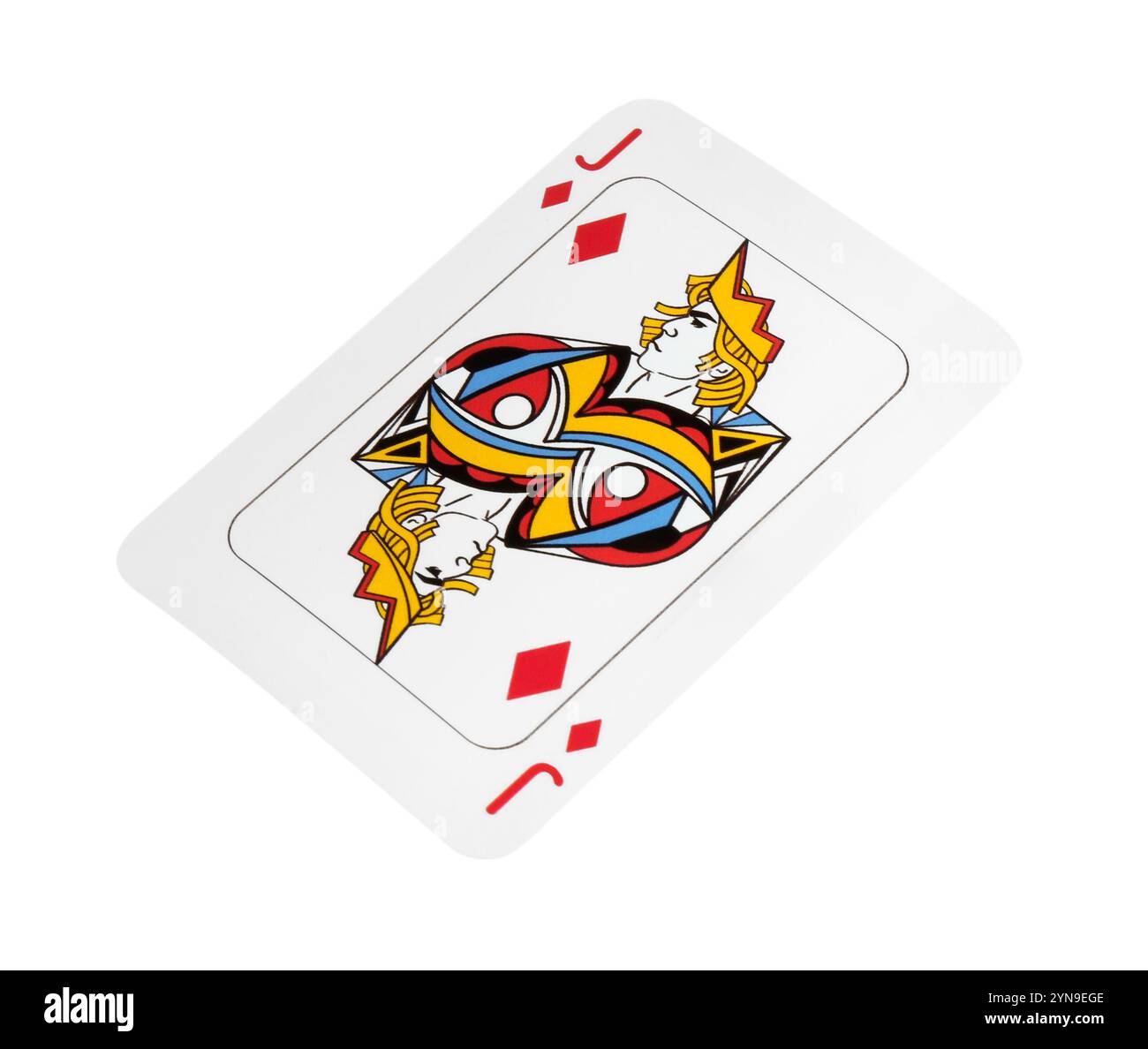 Poker game. One playing card isolated on white Stock Photo - Alamy