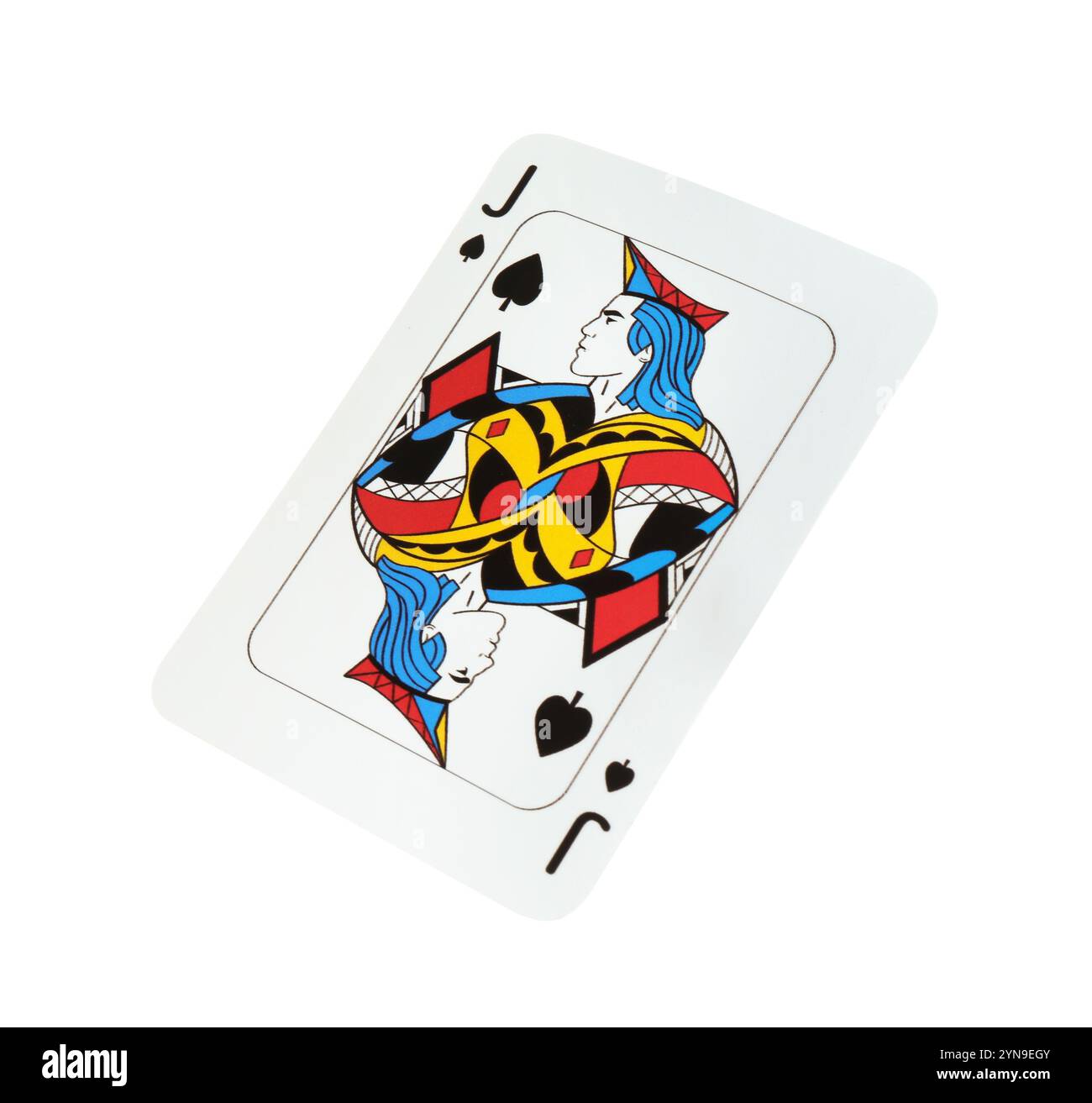 Poker game. One playing card isolated on white Stock Photo - Alamy