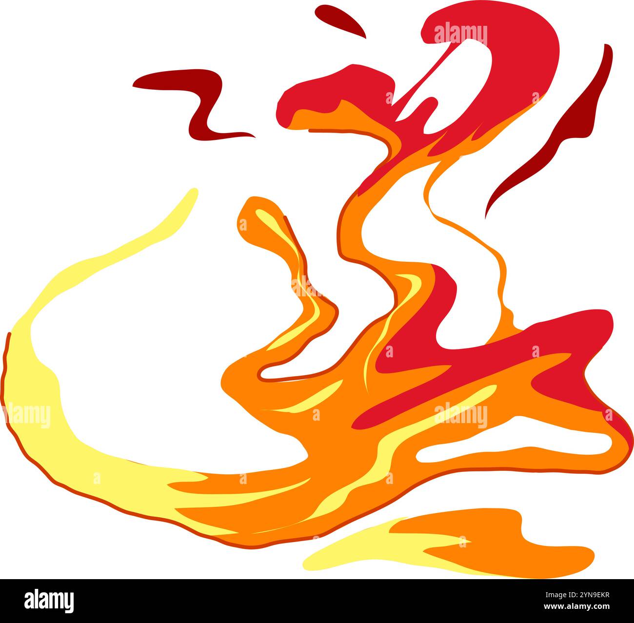 hot liquid lava cartoon vector illustration Stock Vector Image & Art ...