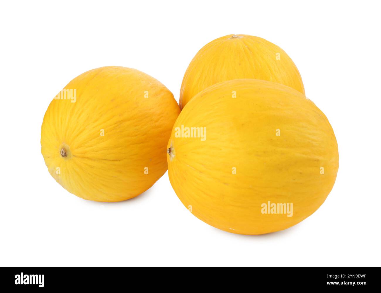 Three whole ripe melons isolated on white Stock Photo - Alamy