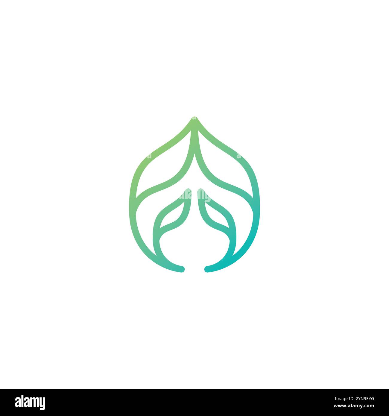 Logo leaf tree minimalist Stock Vector Images - Alamy