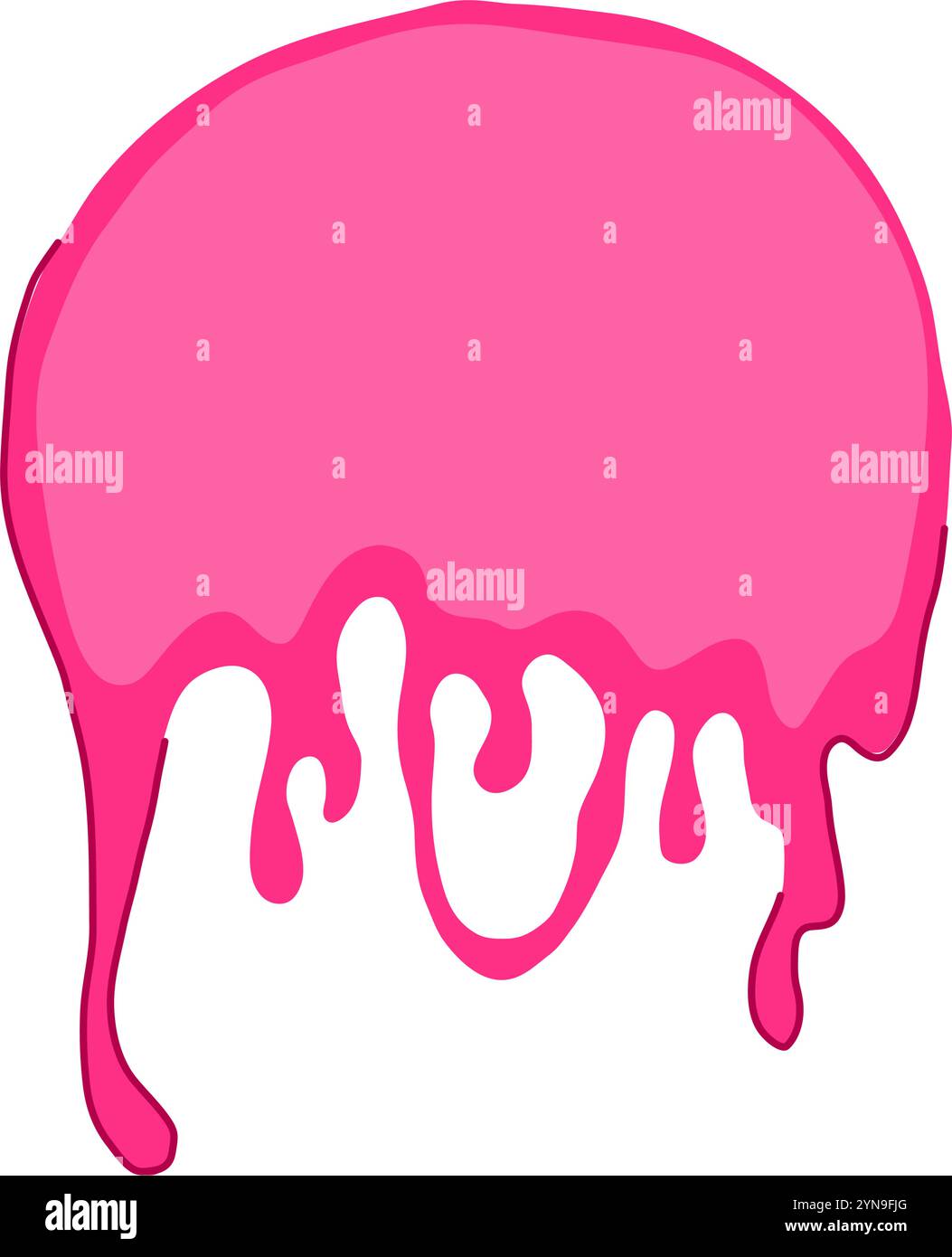 shape melted circle cartoon vector illustration Stock Vector Image ...