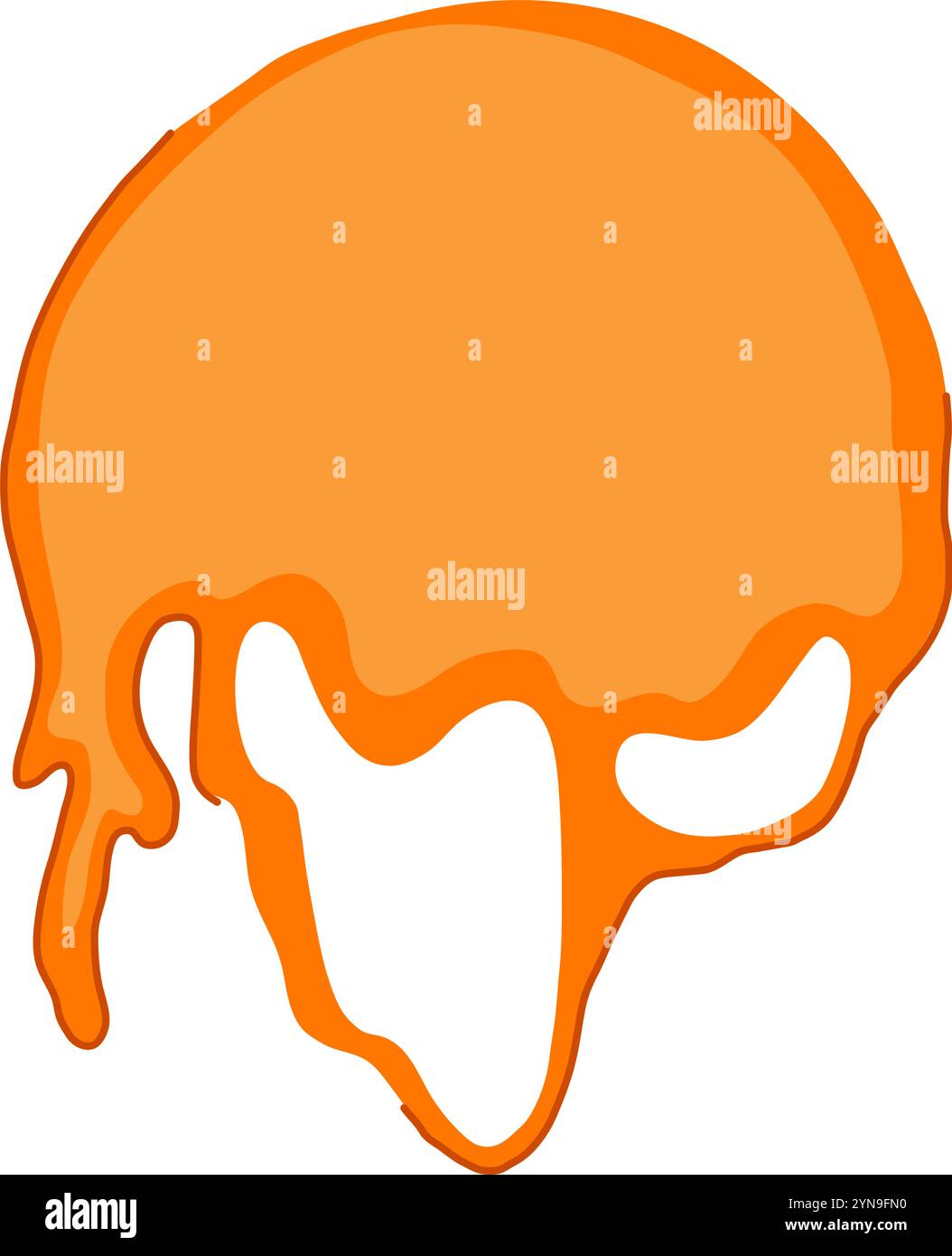 liquid melted circle cartoon vector illustration Stock Vector Image ...