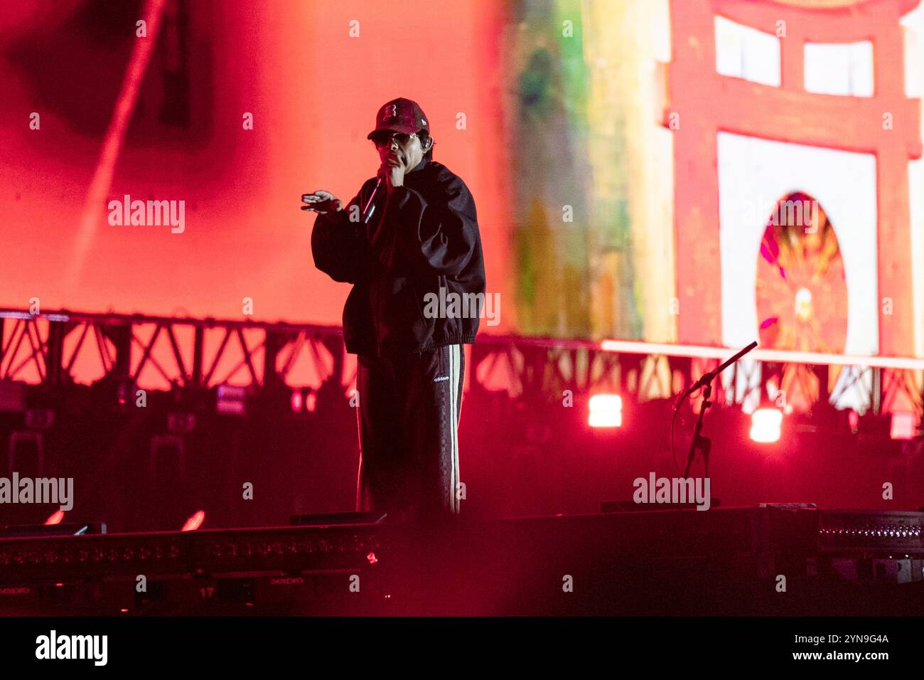 Puerto Rican singer Chencho Corleone performs during the Coca-Cola Flow ...