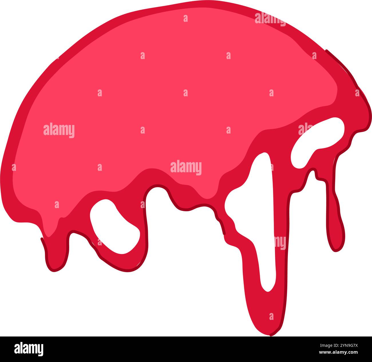 shiny melted circle cartoon vector illustration Stock Vector Image ...