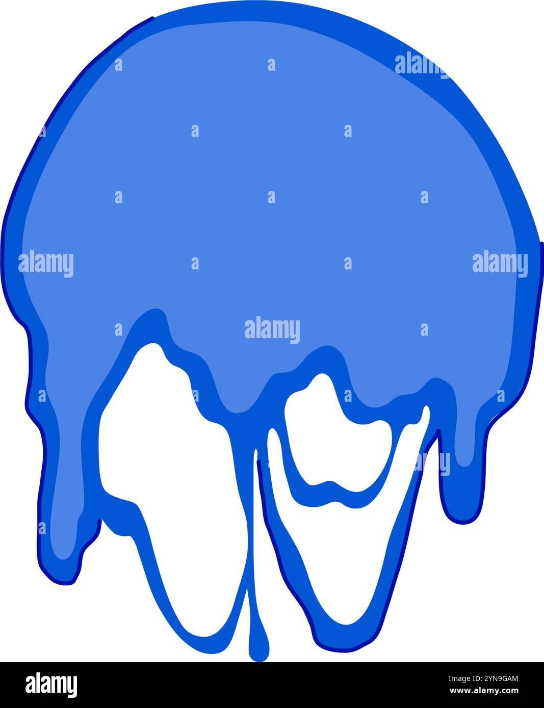 molten melted circle cartoon vector illustration Stock Vector Image ...