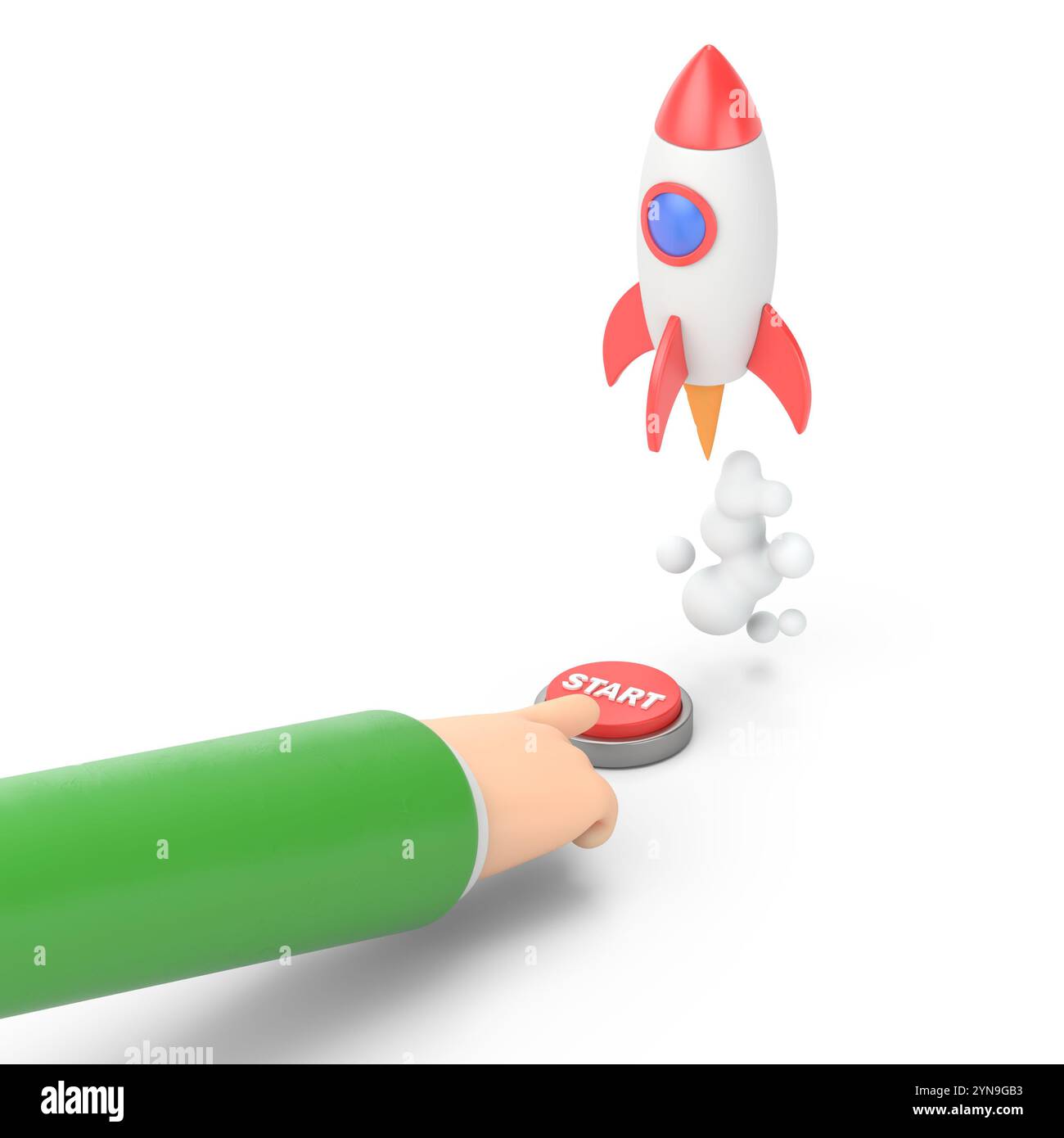 Isometric rocket start up Cut Out Stock Images & Pictures - Alamy