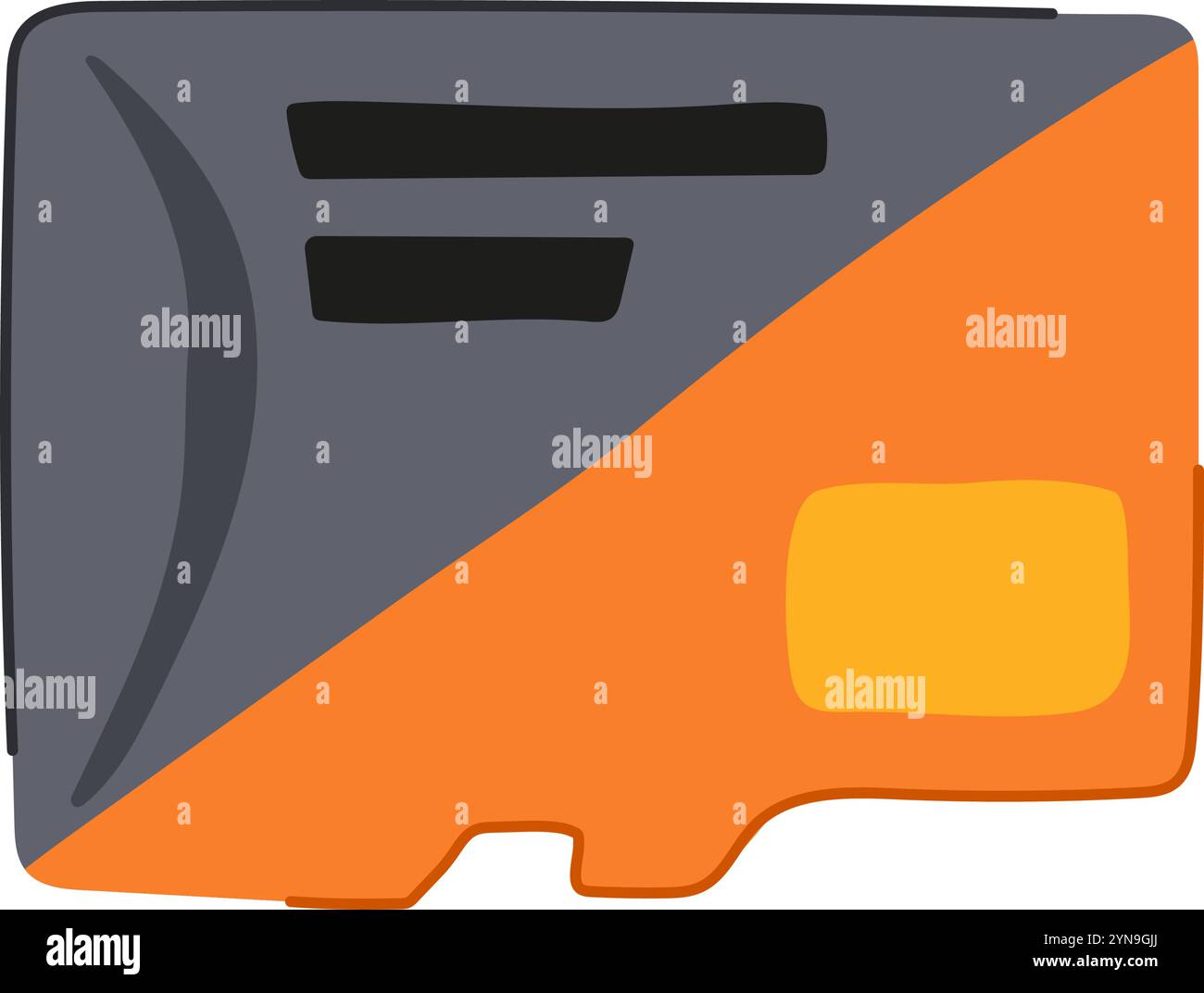 capacity microsd card cartoon vector illustration Stock Vector Image ...